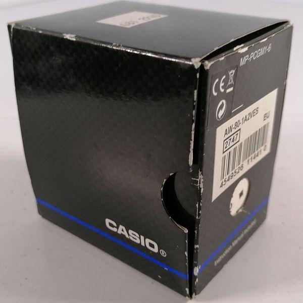 Casio 40mm Men Analogue/Digital Quartz Watch with Resin Strap Black AW ...