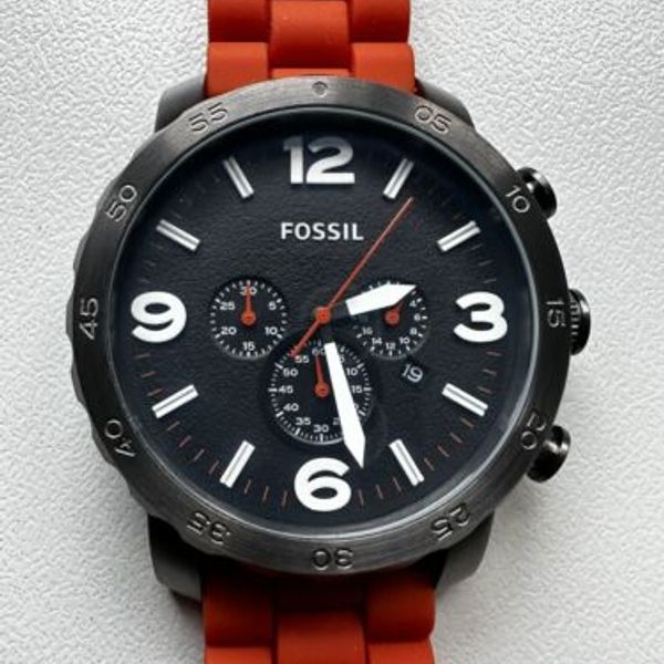 Fossil Orange Oversized Watch Chronograph quartz Analog watch Jr-1428 ...