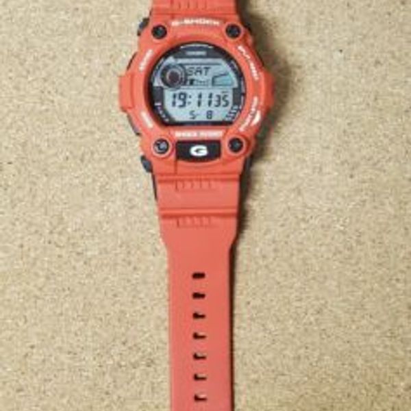 Casio G Shock Rescue Red G 7900a Mens Watch Tide Moon Ex
