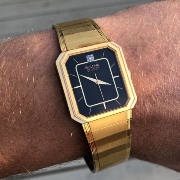 GORGEOUS Vintage Bulova Diamond Octagonal Menâ s Tank Watch ...