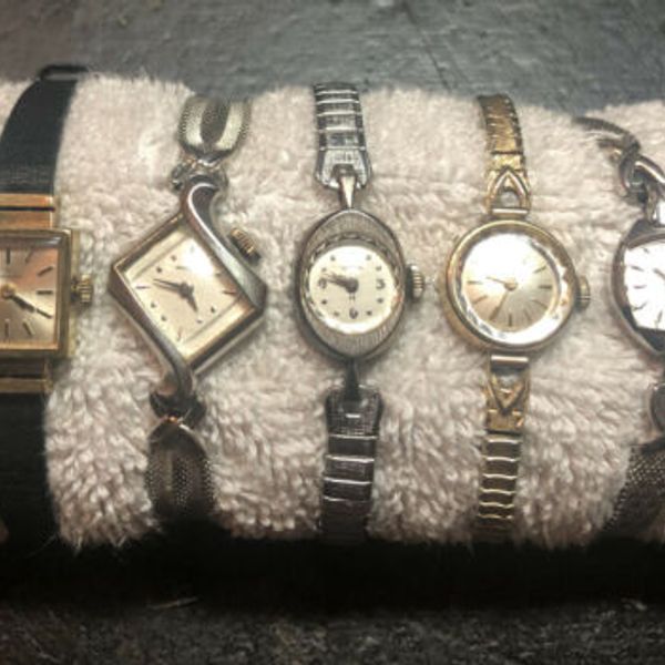 Vintage Lot 5 Ladies Women’s Working Hamilton Watch’s Wristwatch ...