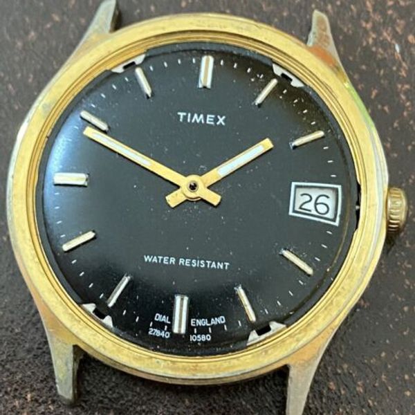 1980 Timex Dial England 27840-10580 Mechanical Watch Wind Up Vintage ...