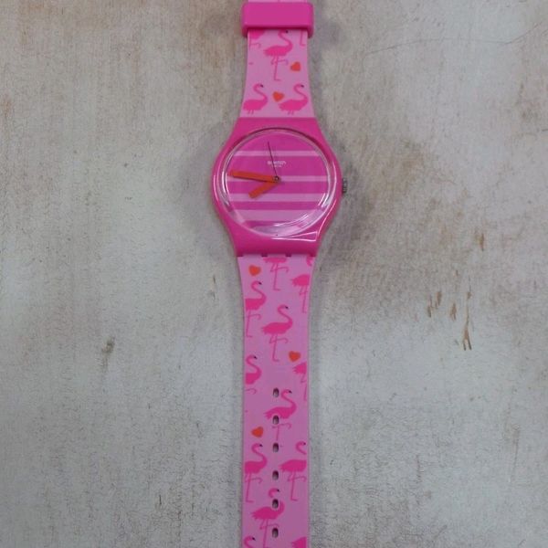 Swatch Pink Flamingo Swiss Made Watch | WatchCharts Marketplace