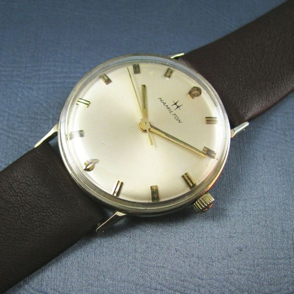 Vintage Hamilton SEA RULER 10k Gold RGP Hand Wind Mens Watch 688 17J ...
