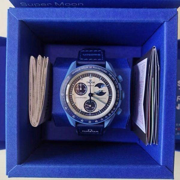 Swatch x Omega Moonswatch Mission To The Super Blue Moonphase Watch ...