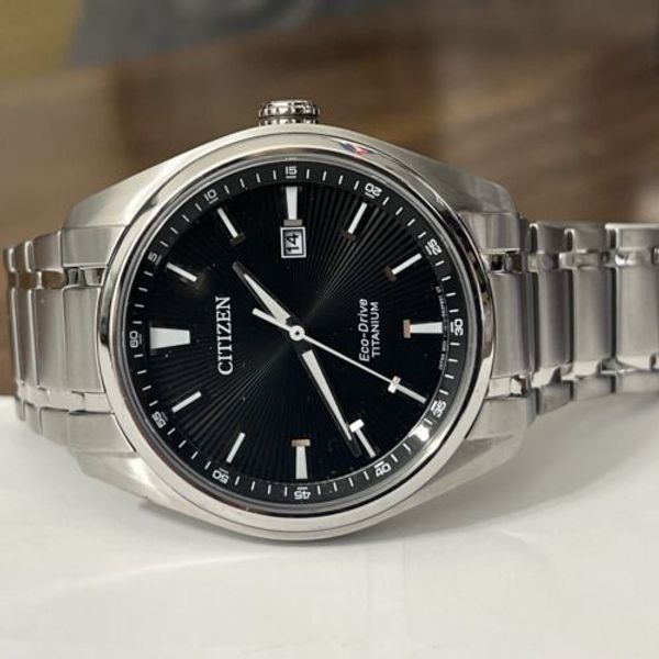 CITIZEN Eco-Drive Titanium Black Dial 42 mm Men's Watch - AW1248-80E ...