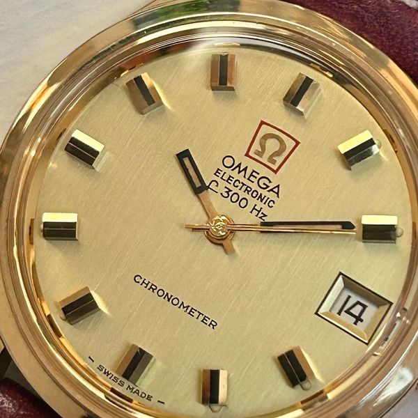 1972 Gold Omega f300Hz Tuning Fork Watch 198.5001 | SERVICED | 12M ...