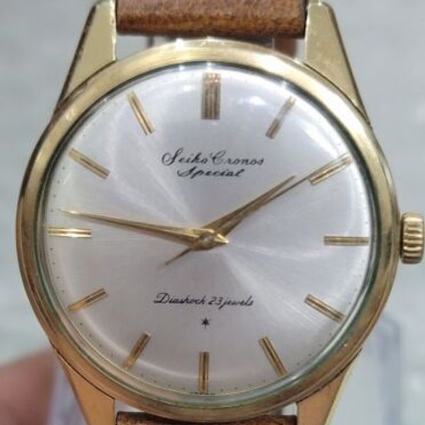 VINTAGE SEIKO CRONOS SPECIAL 23J GOLD FILLED HAND WINDING MEN WATCH ...