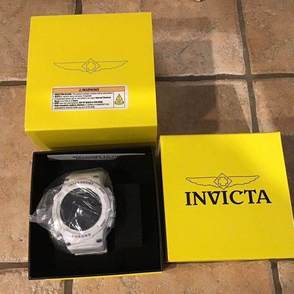 Invicta Racing Alarm Chronograph GMT White Digital With Black Dial ...