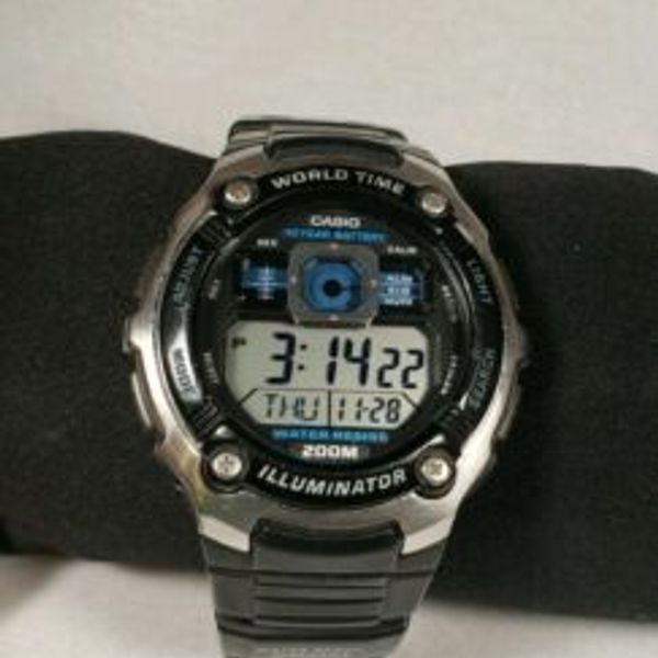 CASIO MEN'S SPORTY DIGITAL BLACK WATCH AE2000W-1AV | WatchCharts