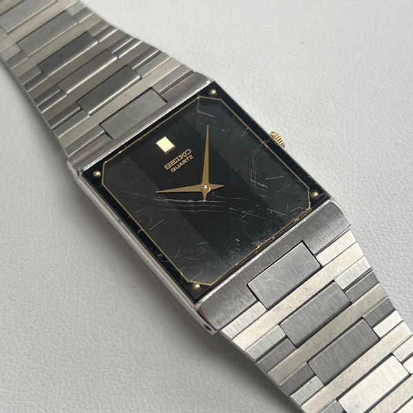 Vintage Seiko 7430-5140 Quartz Stainless Steel Mens/Gents Tank Style ...