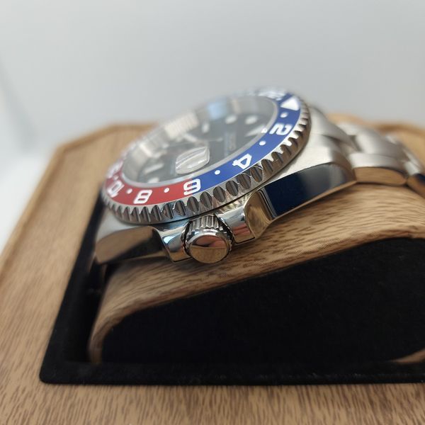 Custom Built Seiko Mod GMT Master Style Watch with Pepsi Bezel ...