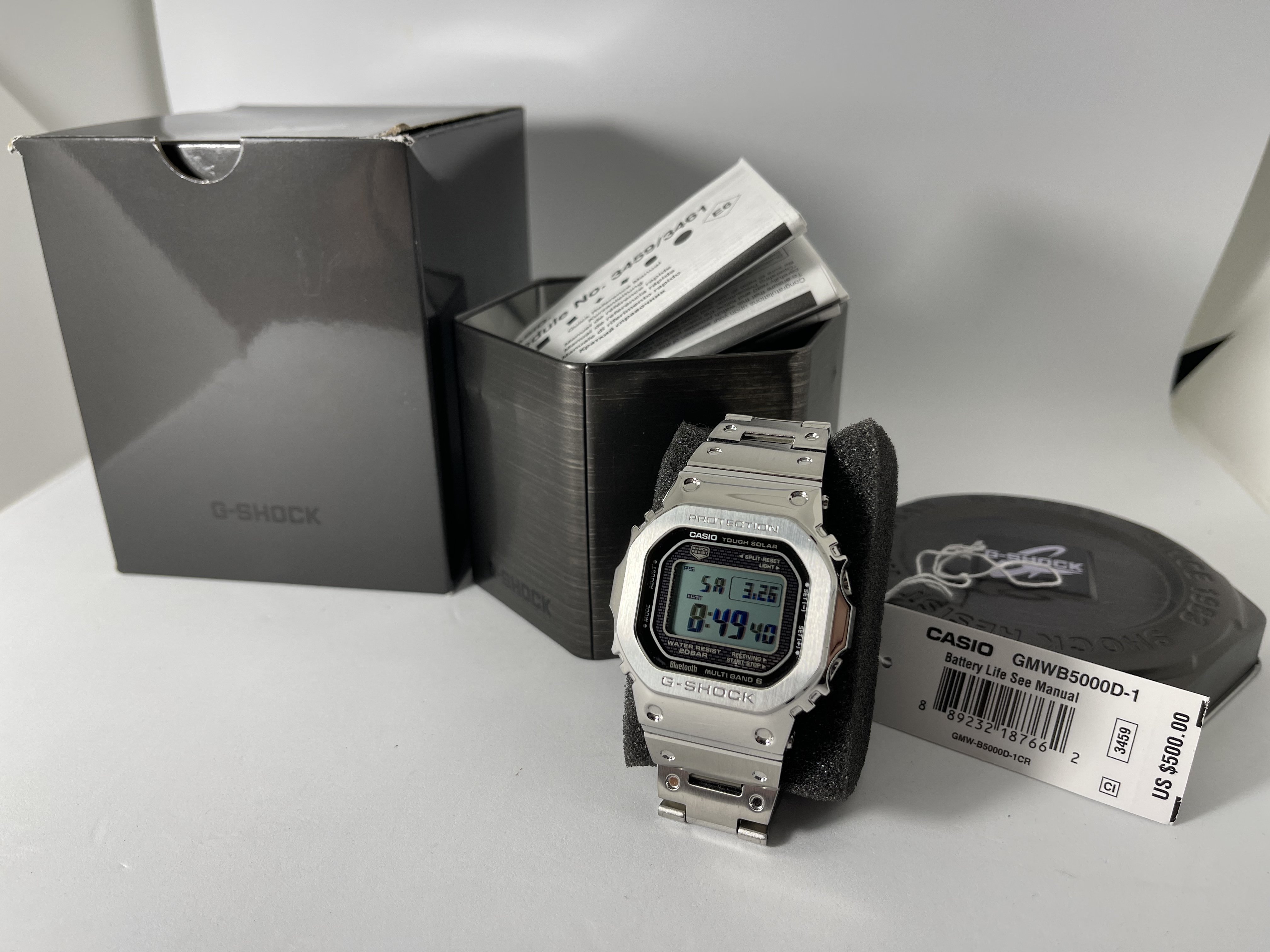 FS: Casio GMWB5000D Silver, Mint in Box | WatchCharts Marketplace