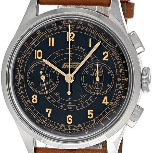 Tissot Telemeter 1938 Chronograph Stainless Steel (T142.462.16.052.00 ...