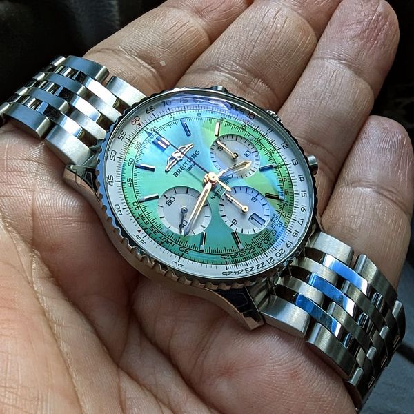 FS: Breitling Navitimer B01 Chronograph Mint Green 41mm | WatchCharts ...