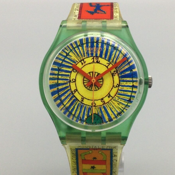 Vtg Swatch Cheik Nardo by Frederic Bruly Bouabre Watch GG140 1996 New ...