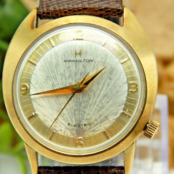 Vintage and Rare 1960 Hamilton Electric Saturn Yellow Gold filled cal ...