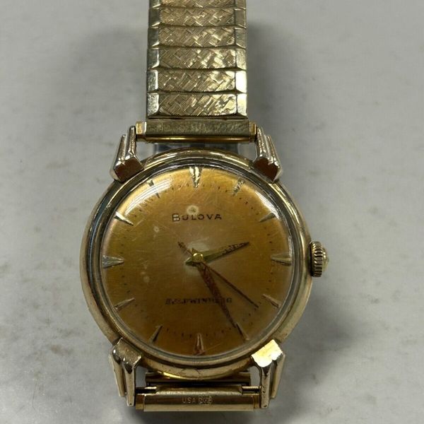 Vintage Bulova L3 10K Gold Filled Self-Winding Men's Watch Expansion ...