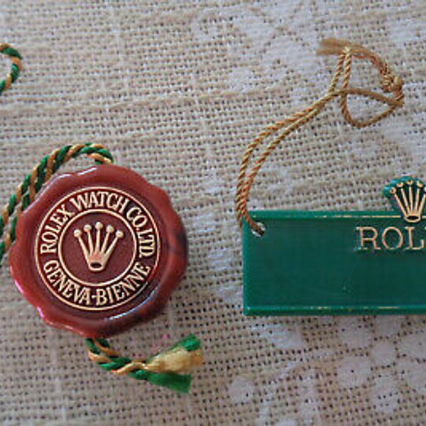 Vintage 1970's Rolex Green & red Hang Tags Seal - 5513 1665 1675 1680 ...