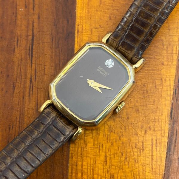 Vintage Seiko Women's Watch Brown Dial Gold Tone 1400-5309 16mm - New battery | WatchCharts ...