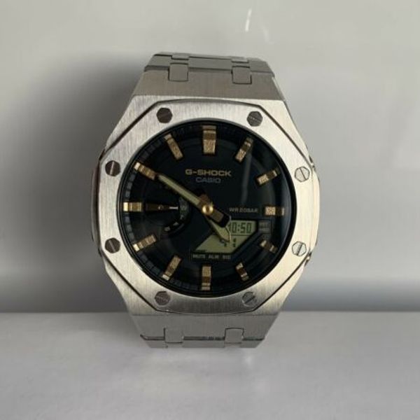 G-SHOCK GA-2100 Casioak with Stainless Steel AP Style Custom Mod ...