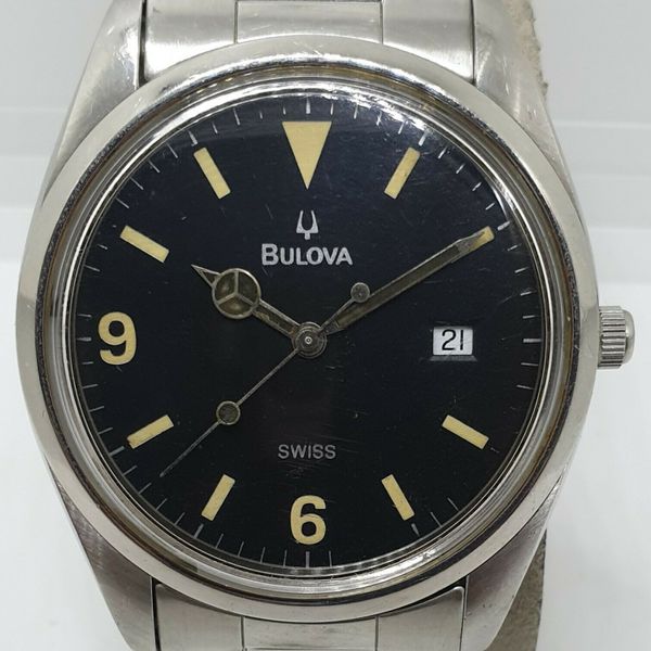Genuine Vintage Bulova Explorer Homage Quartz Men's Watch | WatchCharts ...