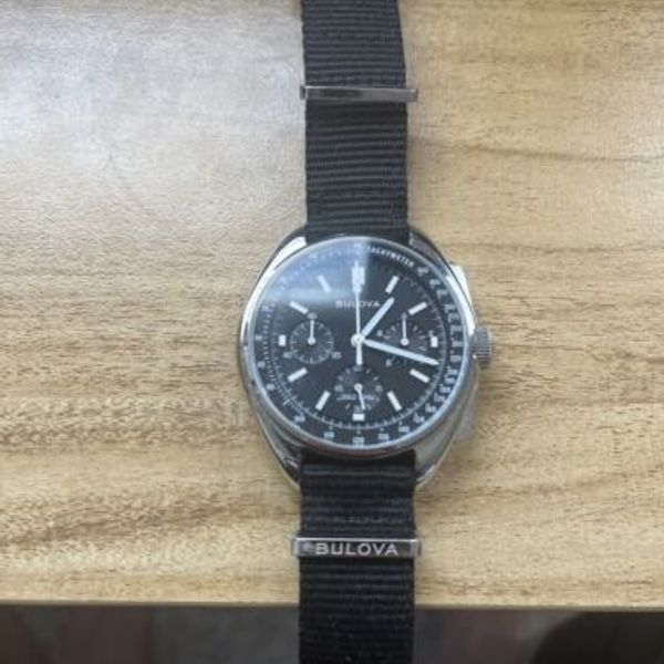 Bulova 96A225 Men's Watch Lunar pilot - Black | WatchCharts Marketplace