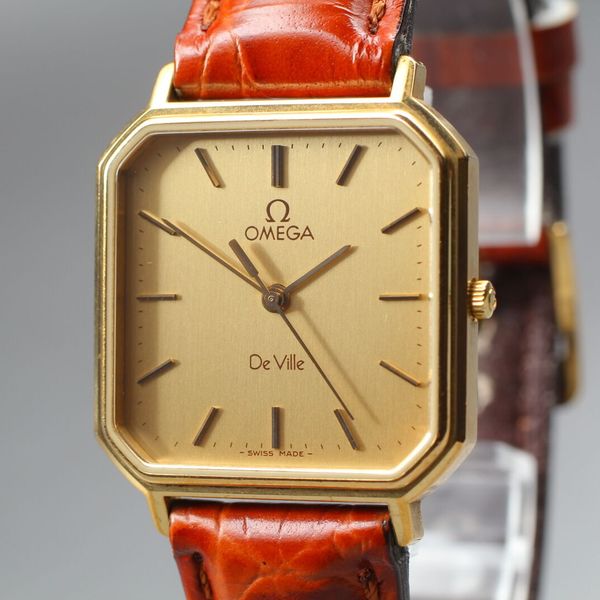 [Near MINT] OMEGA De Ville Cal.1417 Tank Quartz Men's 27mm Vintage ...