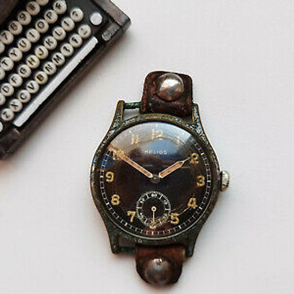 RARE WW2 German Military WEHRMACHT DH D16997H ANTIMAGNETIC WATCH HELIOS ...