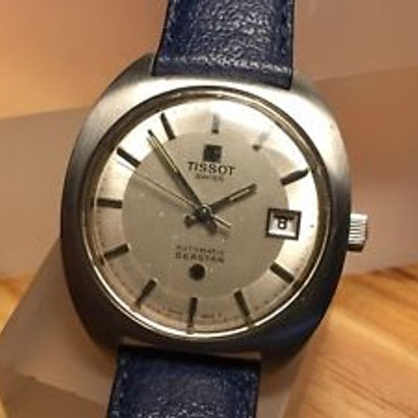 【送 料 無 料】 vintage tissot seastar 2481 automatic steel watch ...