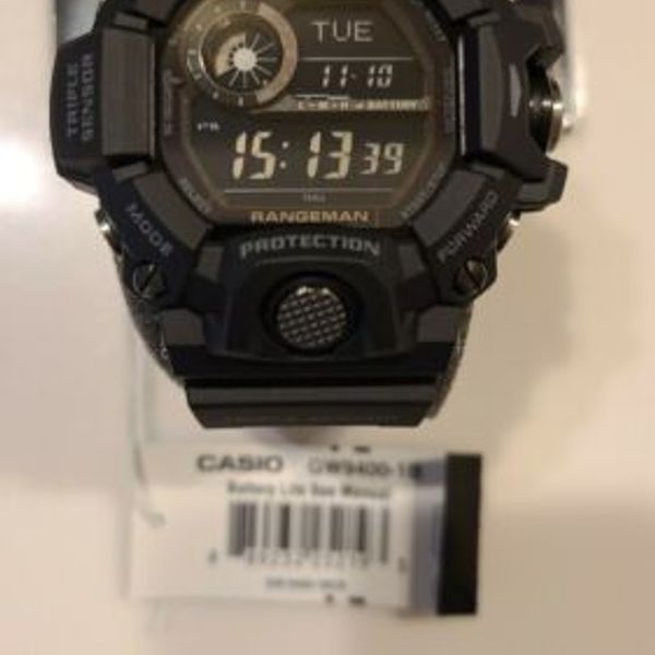 Casio G-Shock Master of G Rangeman 53mm Black Resin Case with Black ...