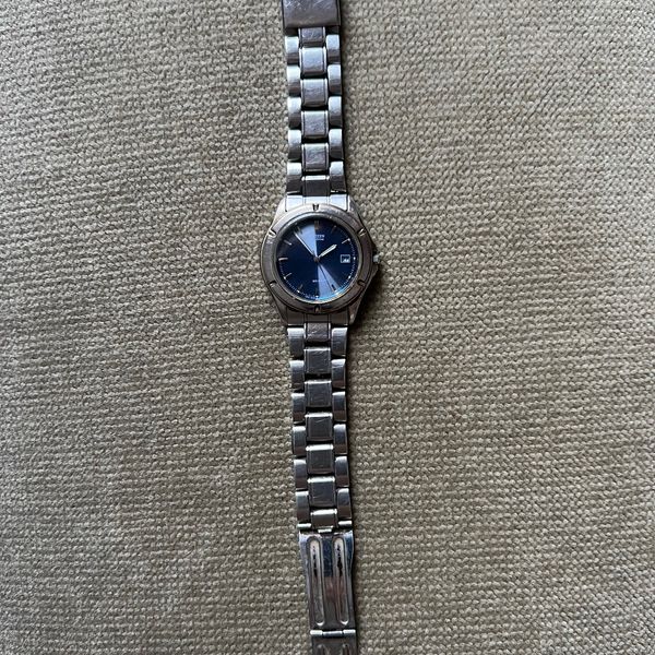 Vintage Citizen Eco-Drive WR 50 Wristwatch Steel - Blue Dial - 38mm ...