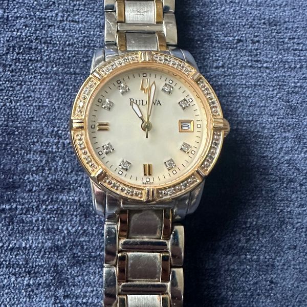 Bulova Diamond Womens Watch #98R107 Diamond & Mother of Pearl Watch ...