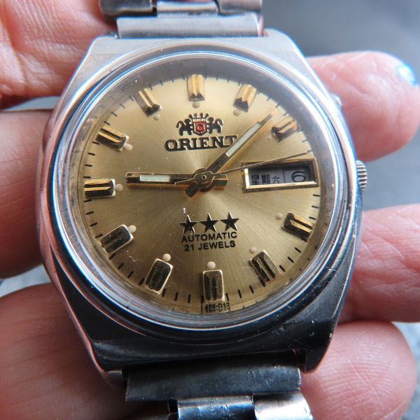 Japan Orient Three Star Daydate Automatic Men Watch | WatchCharts ...