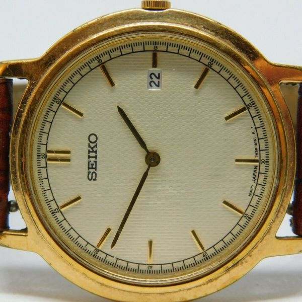 Seiko 7N39-8049 Genuine Leather Quartz Analog Men's Watch | WatchCharts