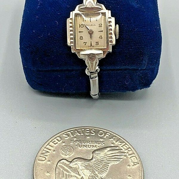 Vintage Womens ART DECO Bulova L5 Hand Wound Swiss Watch WORKS Stretch ...
