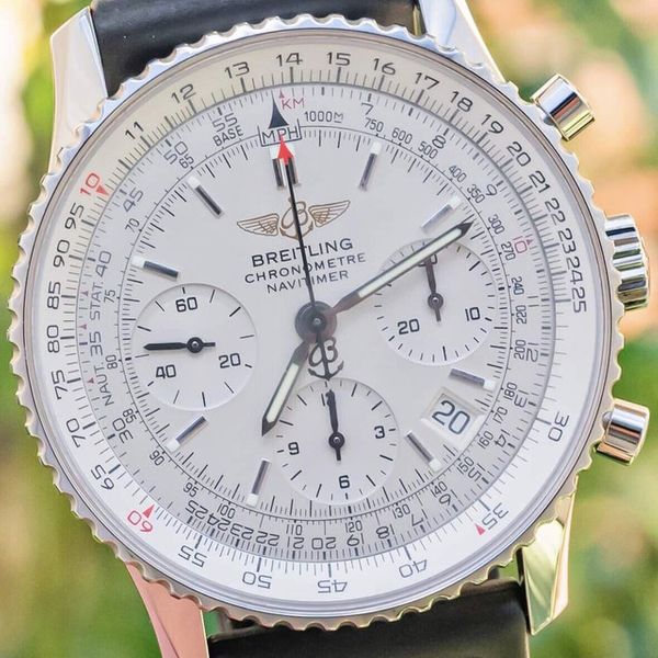 FS: Breitling Navitimer 42 Silver Dial Complete Boxes Papers ...