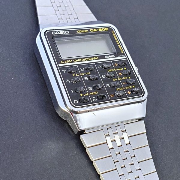 CASIO CA-502 Calculator Watch; Buttons Worn Off, Needs Battery ...