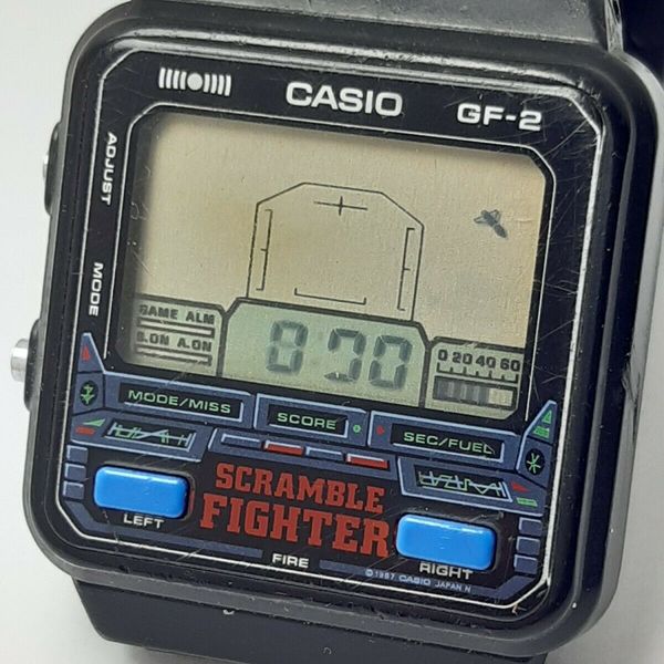 RARE CASIO 685 GF-2 GAME SCRAMBLE FIGHTER QUARTZ DIGITAL VINTAGE 1987 ...