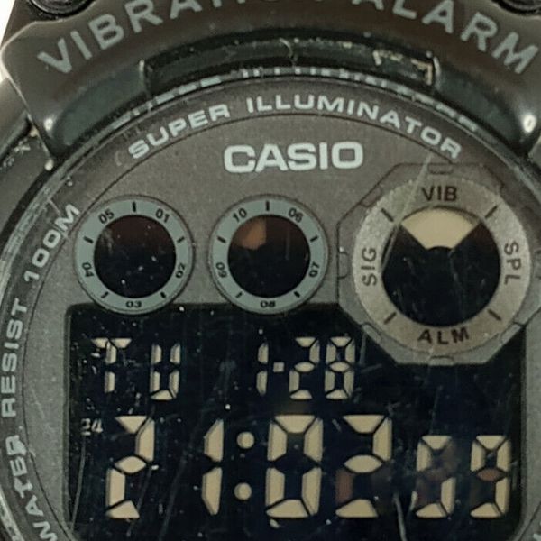 CASIO VIBRATION ALARM SPORT CHRONOGRAPH WATCH WRISTWATCH 3416 W-735H ...