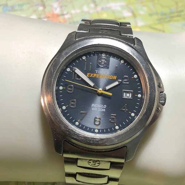 Timex Expedition Menâ s Watch Indiglo WR50M Luminous Hands W/Date ...