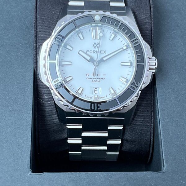 Formex Baby Reef 39.5 Full Set White Dial Black Interchangeable Bezel ...