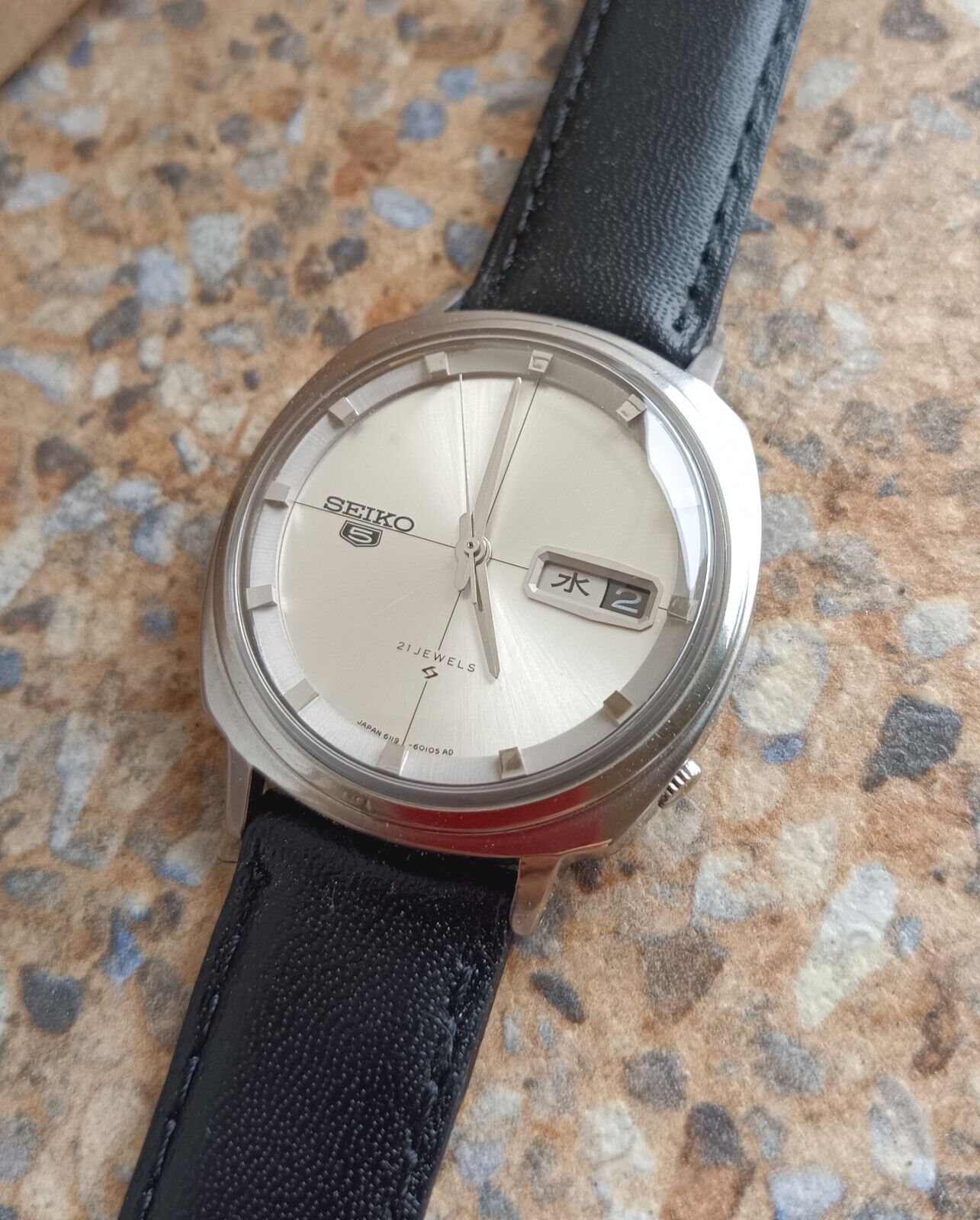 Vintage Seiko 5 21 Jewels Automatic 6119 7030 JDM February 1968 Kanji | WatchCharts Marketplace