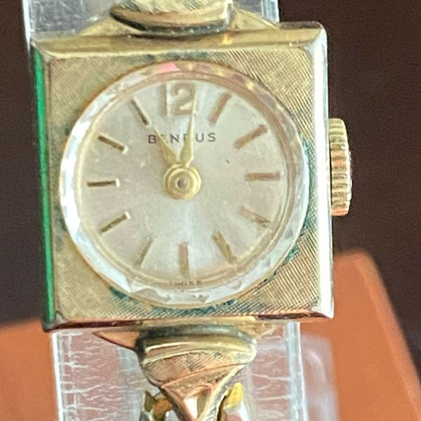 VINTAGE LADIES BENRUS WRIST WATCH, CAL DZ-2F,KEEPING TIME, 17 JEWEL ...