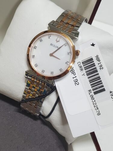 NEW Bulova Regatta Women's Quartz Diamond Mother of Pearl 30mm Watch ...