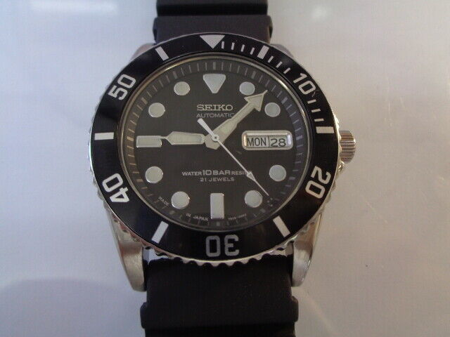 Seiko Diver Mens Watch Day & Date Automatic 7S26-0040 SKX031J Black SN ...