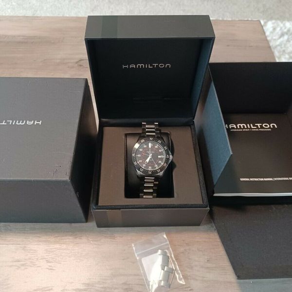 Hamilton Khaki Aviation Pilot GMT Auto Men's Automatic Watch H76755135 ...