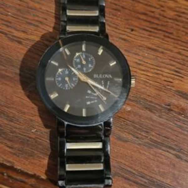 Bulova Futuro 98C124 40 mm Black and Gold Stainless Steel Men's watch ...