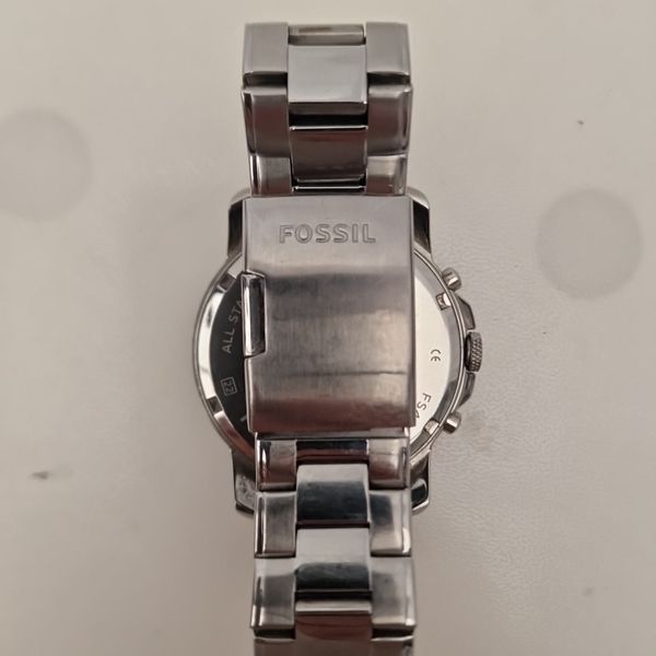 Mens Fossil Watch FS4994 All Stainless Steel 5 ATM Analogue Quartz ...