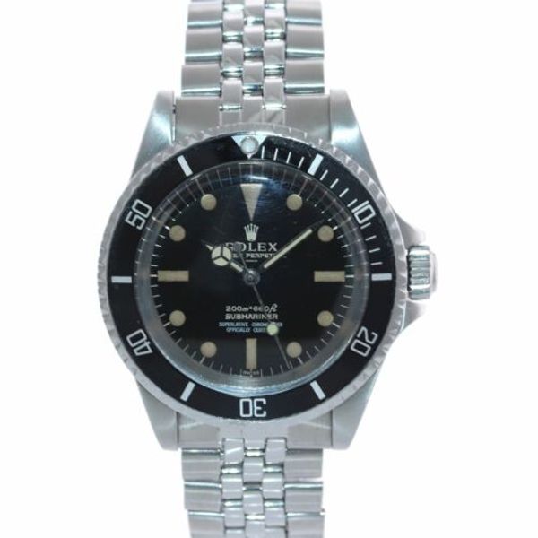 Rolex Submariner 5513 Matte Black Jubilee 40mm Vintage Watch | WatchCharts